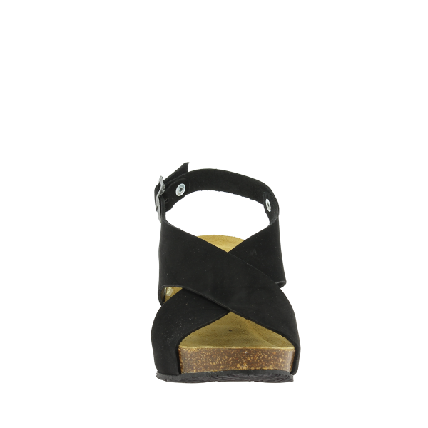 Plakton 885902 Black Cross-Strap Slingback Wedges – Eshoes Global